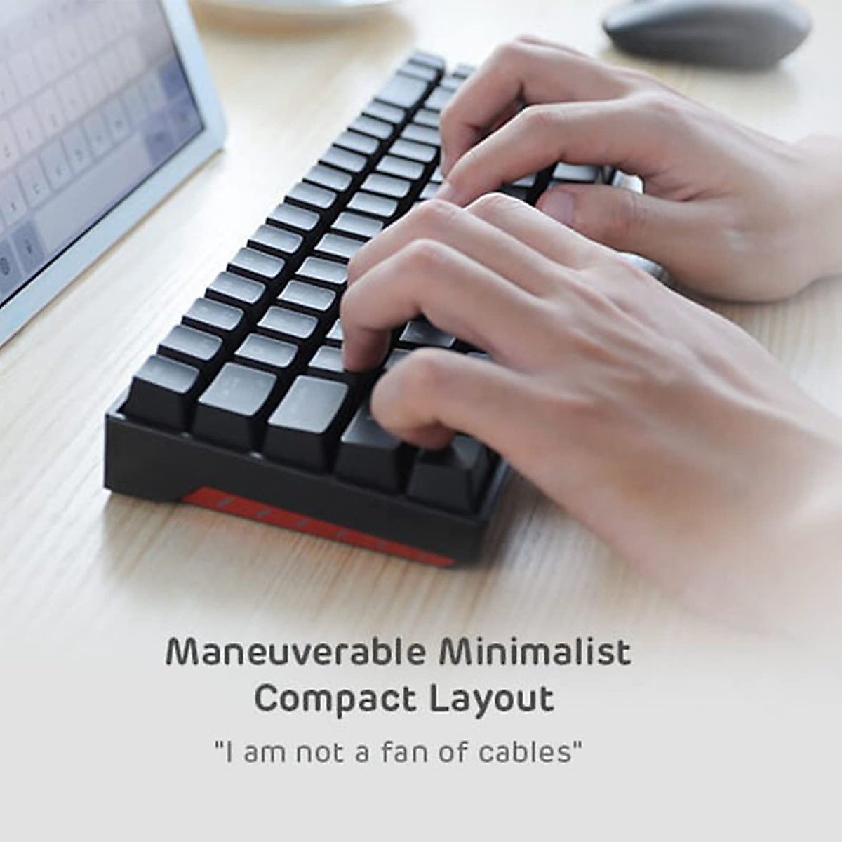 RK ROYAL KLUDGE RK71 Wireless Mechanical Keyboard 70% 71 Keys Bluetooth Tenkeyless USB Wired Compact Keyboard Portable Gaming/Office with Stand-Alone Arrow Keys for Windows MacOS(Black-Brown Switch)