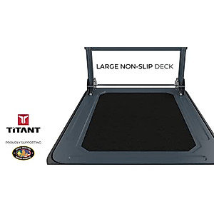 TITANT Push Cart Dolly - Foldable Cart with Wheels (330 lbs Weight Capacity) Dolly Cart with 360° Swivel Braked Wheels - Foldable Platform Hand Truck for Easy Storage