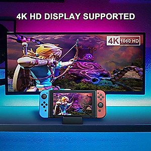 Switch tv Dock for Nintendo, 4K HDMI Switch TV Adapter with USB 3.0 Port, Replacement for Official Nintendo Switch Dock