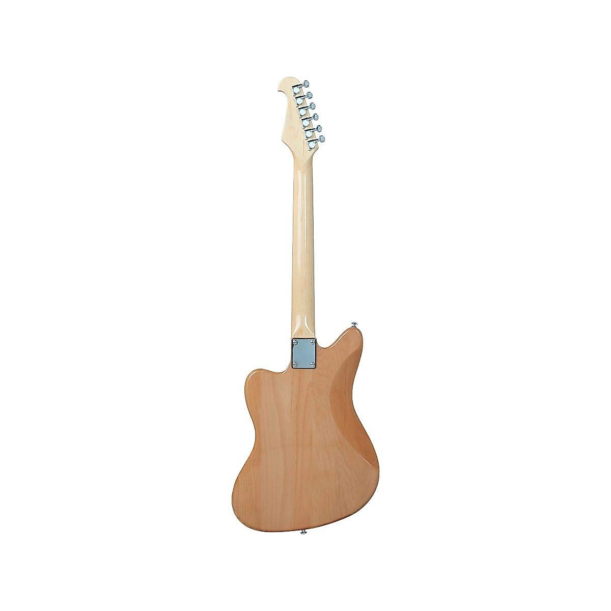 Monoprice Indo Series 6 String Alder-Body Electric Guitar, Right, Natural (610886)