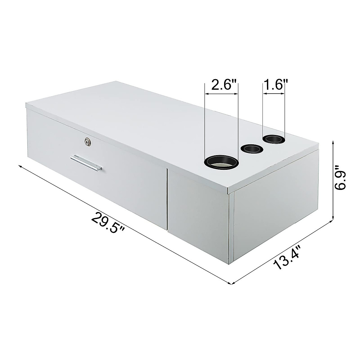 VEVOR White Salon Wall Mount Stations Styling Classic Locking Storage Beauty Salon Spa Equipment Barber Stations