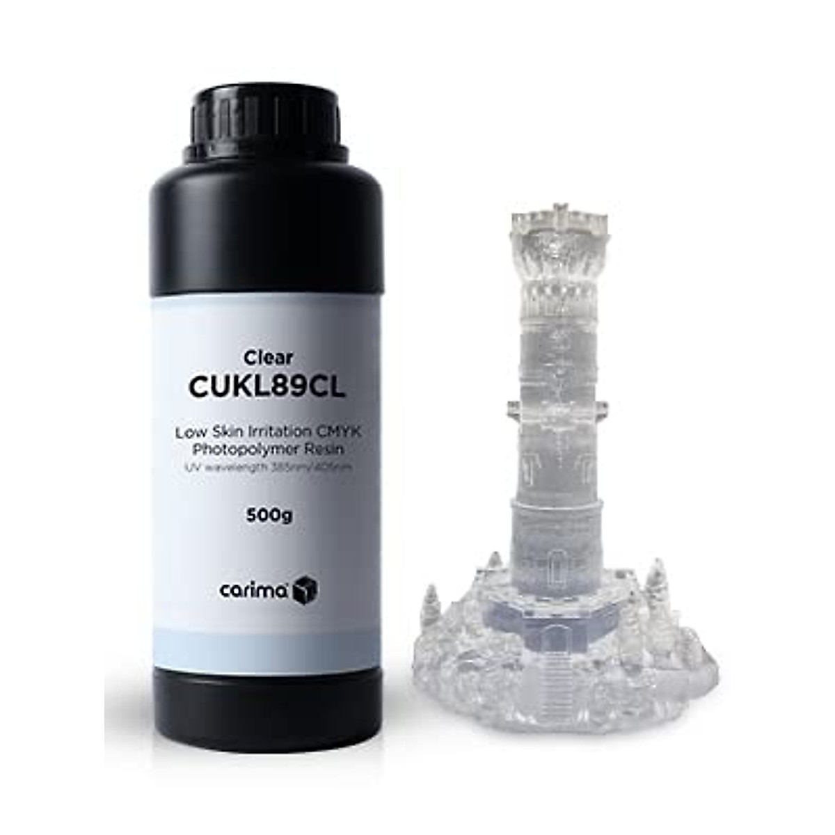 CARIMA Low-Irritation CMYK Resin (Clear) 500g for DLP/LCD Printer
