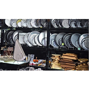 qiuqiu Pizza Plates Pizza Stainless Steel Pans with Holes Nonstick Round Pizza Baking Tray Plate Bakery Pizza Tools Oven Outdoor Mesh Net Metal-16inch (40cm)