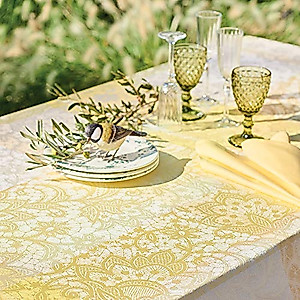 Garnier-Thiebaut Mille Dentelles Turquoise Kitchen Towel, 22"x30"