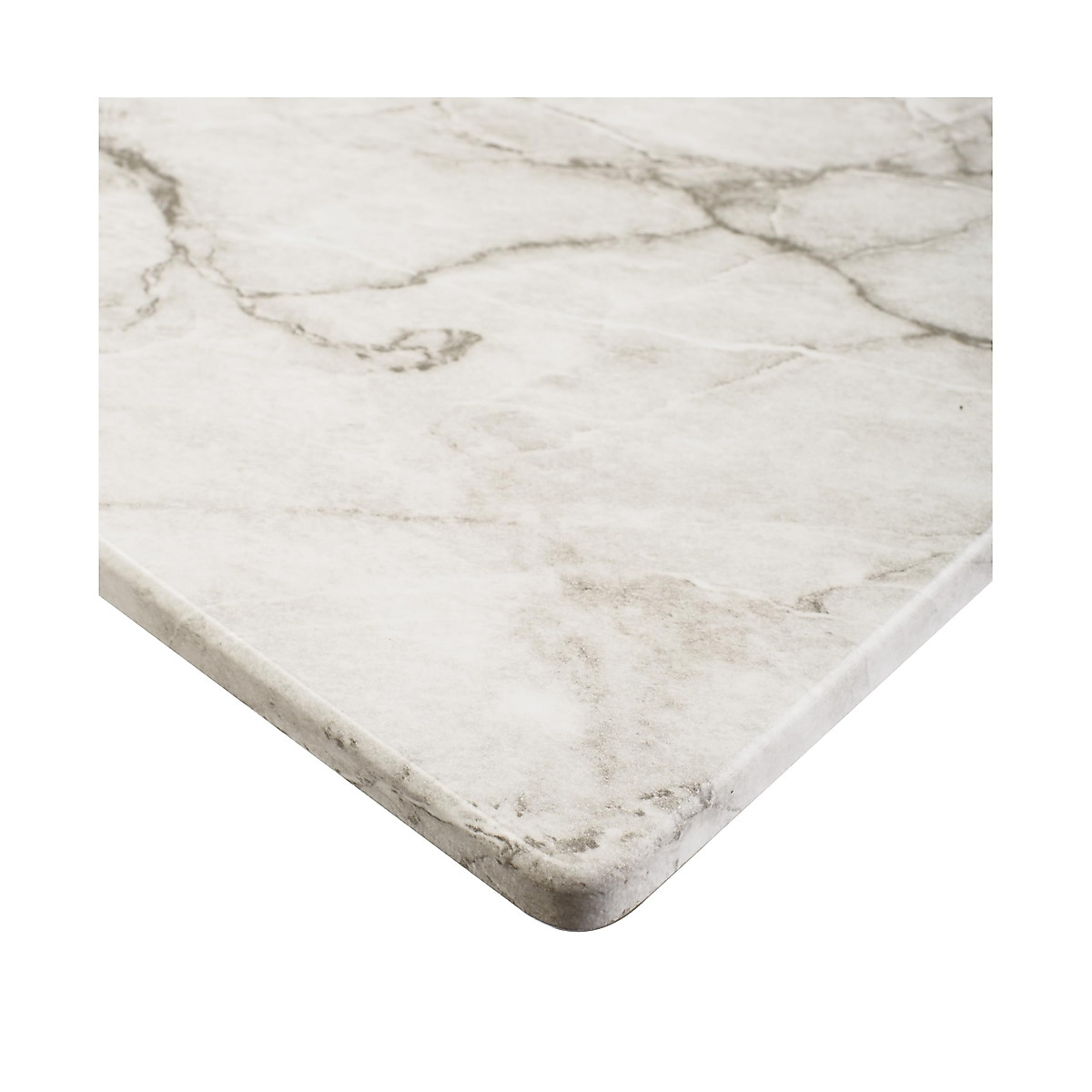 Seville Classics Airlift Height Adjustable Mobile Rolling Laptop Cart Computer Workstation Desk Table for Home, Office, Classroom, Hospital, w/Wheels, Overbed Sit Stand (24"), Faux Marble