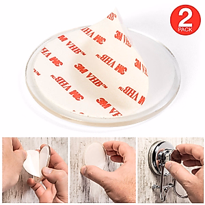 HASKO accessories - Adhesive Mounting Disc for Suction Cup (2 Pack)