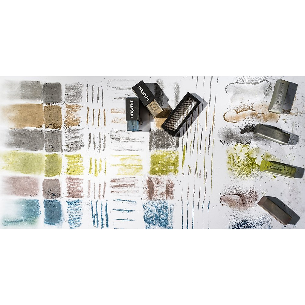 Derwent XL Graphite Blocks, Metal Tin, 6 Count (2302010)