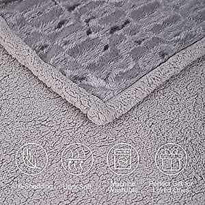 Ailemei Direct Faux Fur King Size Sherpa Blanket for Couch, Soft Fluffy Fuzzy Blankets Reversible, Warm Cozy Brushed Furry Big Large Bed Blanket for Fall Winter, Plush Comfy Throw Blankets, Grey