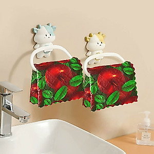 senya 6 Pack Dish Cloths Dish Towels Red Apple Reusable Kitchen Hand Towels