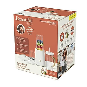 GenericBeautiful Personal Blender Set with 12 Pieces, 240 W, White Icing by Drew Barrymore