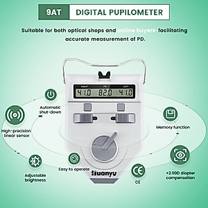 Huanyu Optical Digital Pupilometer 45-82mm Pupil Meter PD Meter Pupil Distance Meter Optical Instrument CE Approved (LY-9AT)