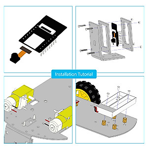 LAFVIN 2WD Smart Robot Car Kit ESP32 Camera Starter Kit with Tutorial Compatible with Arduino IDE