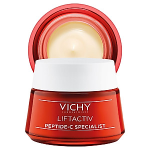 Vichy LiftActiv Peptide-C Anti-Aging Moisturizer, Vitamin C Face Cream with Collagen Peptides to Reduce Wrinkles, Firm and Brighten Skin, Paraben Free, 1.69 Fl Oz