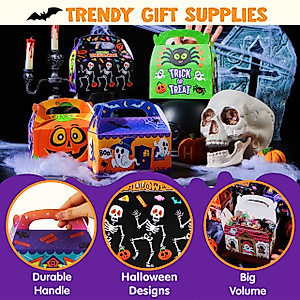 JOYIN 36 PCS Halloween Cardboard Treat Boxes Trick or Treat Candy Boxes Cookies Goodie Bags for Halloween Party Favor Supplies, Classroom Exchange Goody Bags