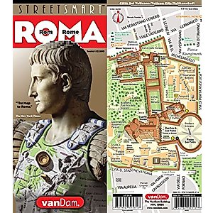 StreetSmart® Rome Map by VanDam –– Laminated, pocket sized City Center folding street and subway map to Rome, Italy with all attractions, museums, ... ... (English, Italian and German Edition)