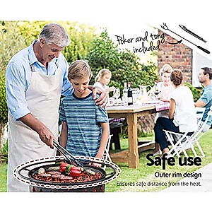 LEAYAN Garden Fire Pit Portable Grill Barbecue Rack Wood Burning Fire Pit Backyard with Cooking Grill, Fire Pit Multifunctional Barbecue Rack Indoor Winter Charcoal Heater for Camping