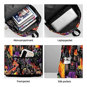 Mysydbmd Truck Backpack 15.6 Inch Capacity Laptop Backpack Casual Travel Sports Bag
