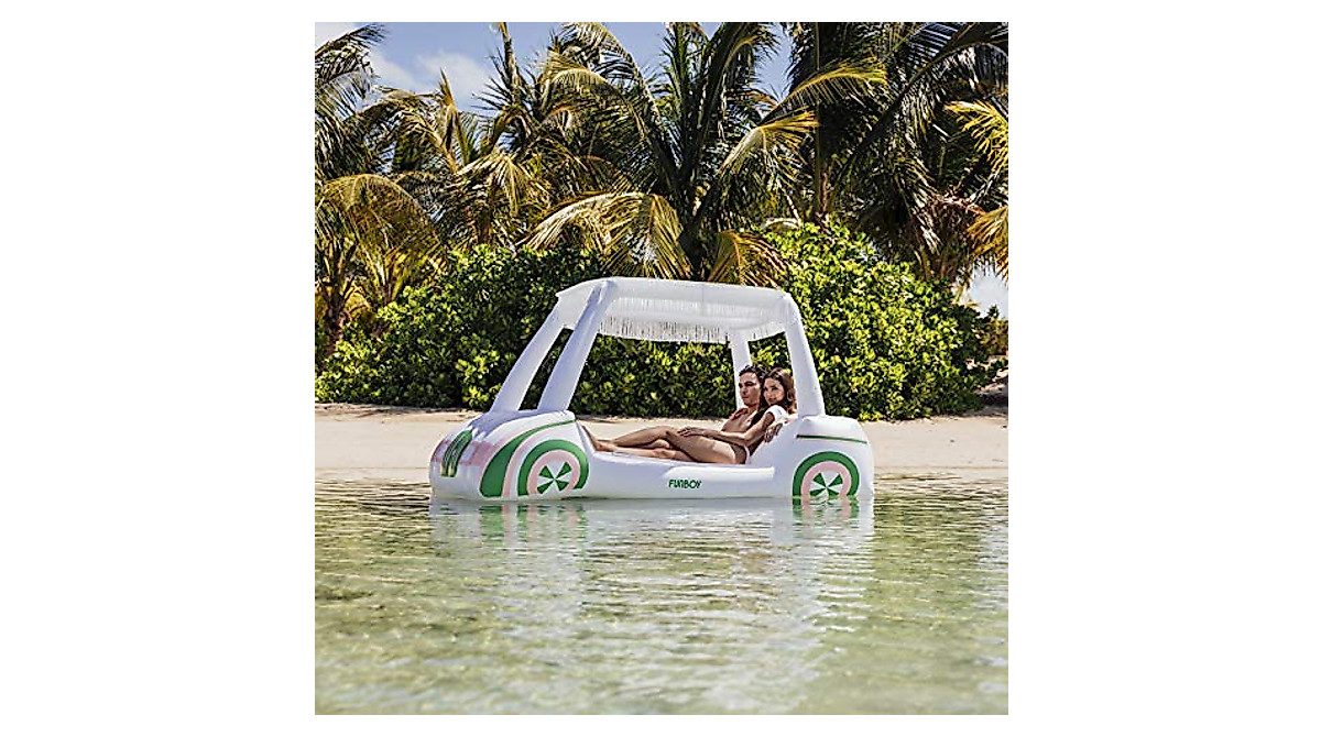 FUNBOY Inflatable Luxury Golf Cart Pool Float for Summer Pool Parties