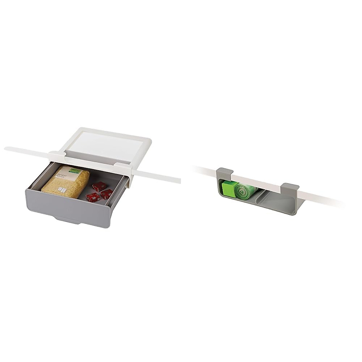 Joseph Joseph, Drawer Under Shelf Cupboard Store & 85177 CupboardStore Plastic Wrap, Foil and Bag Cabinet Organizer - Gray