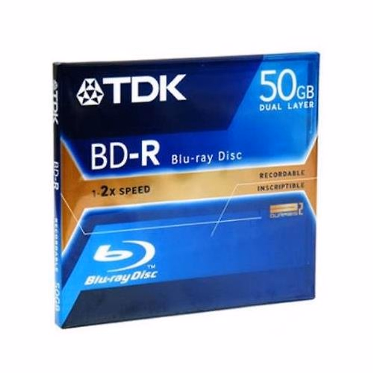 TDK BD-R50A 2X 50GB BD-R Double Layer Media Write Once Professional Jewel Case
