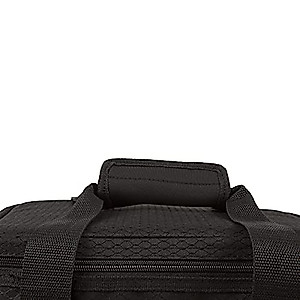 PICNIC TIME Cellar 6-Bottle Wine Carrier & Cooler Tote, Insulated Padded Wine Cooler Bag for Travel, Portable Water-Resistant Wine Bag, (Black with Gray Accents)