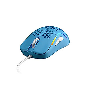 HK Gaming NAOS M Ultra Lightweight Honeycomb Shell Ambidextrous Wired RGB Gaming Mouse 12 000 cpi - 7 Buttons - 59 g (Naos-M, Blue)