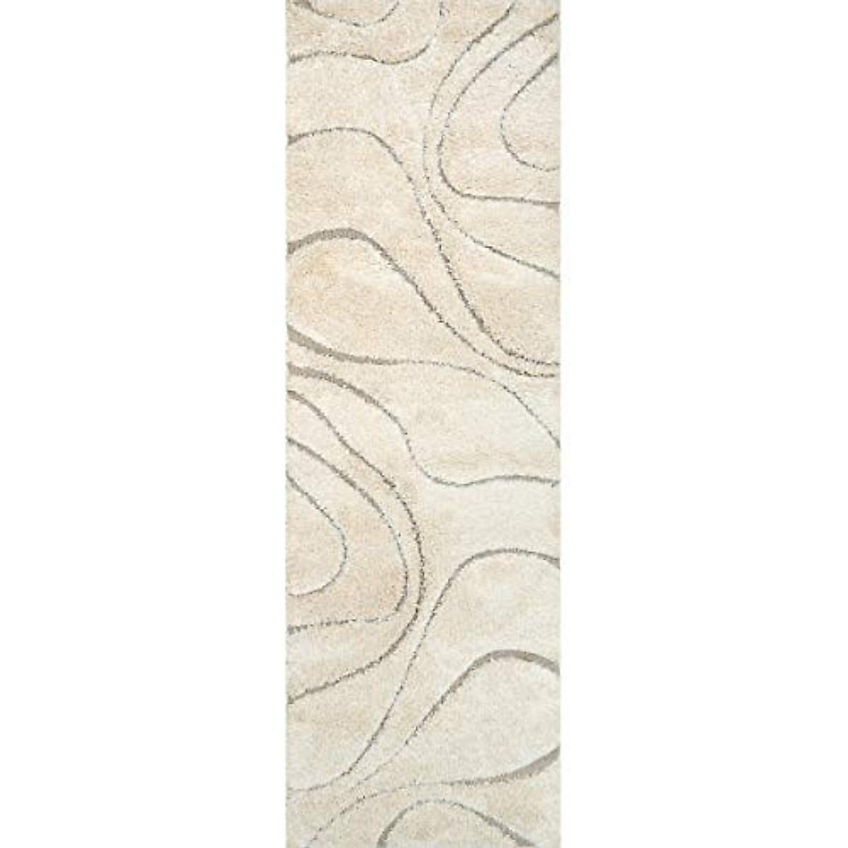 nuLOOM Carolyn Cozy Soft & Plush Shag Runner Rug, 2 ft 8 in x 8 ft, Cream