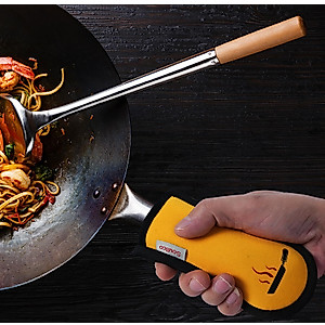 Skillet Handle Cover, Potholder Set Cast Iron Skillet Handle Cover Heat-Resistant Hot Pan Handle Wrap Sleeve, Non-Slip for BBQ Cookware (Multicolor)