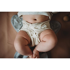 Buttons Unbleached Organic Cotton Birdseye Flat Diapers - 6 Pack
