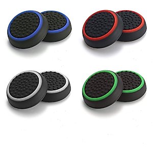 Silicone Thumb Stick Grip Cap Joystick Thumbsticks Caps Cover for PS4 Xbox One PS3 Xbox 360 PS2 Game Controllers - 4 Pairs/ 8 Pcs