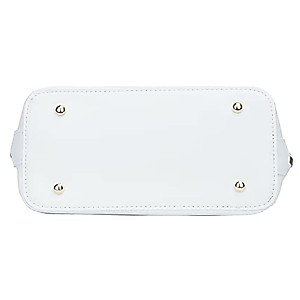 KKXIU Stadium Approved Clear Crossbody Purse and Handbag Vegan Leather Concert Bag for Women (White)