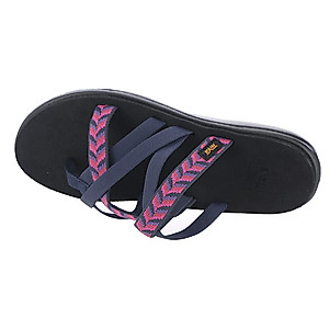 Teva Women's Voya Zillesa Sandal, Retro Geometric Navy, 7