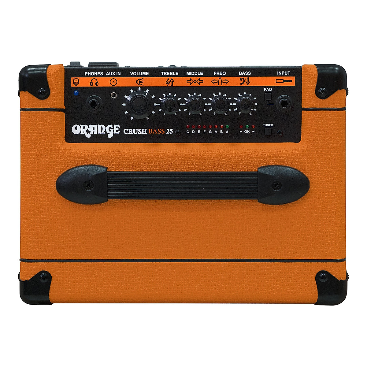 Orange Crush Bass 25 25W 8" Bass Guitar Amplifier and Speaker Combo, Orange