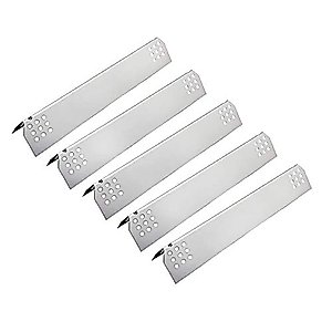 BBQ funland SH7451 (5-Pack) Stainless Steel Heat Plates Replacement for Gas Grill Model Kitchen Aid 720-0745, Jenn Air Gas Barbecue Grill 720-0336B, 720-0336C, 720-0709, 720-0709B, 720-0720