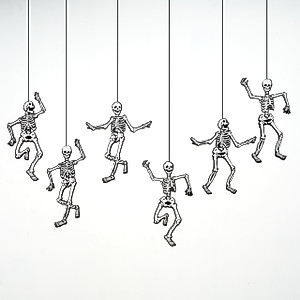 Cheerland Skeleton Bone Garland for Halloween Gatherings White Skull Dancing Bones Spooky Scary Celebration Party Decorations and Supplies