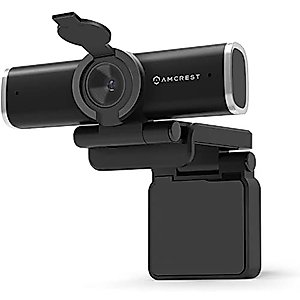 Amcrest 4-Megapixel Webcam w/Microphone & Privacy Cover, Web Cam USB Camera, Computer HD Streaming Webcam for PC Desktop & Laptop w/Mic, Wide Angle Lens & Large Sensor for Superior Low Light (AWC496)