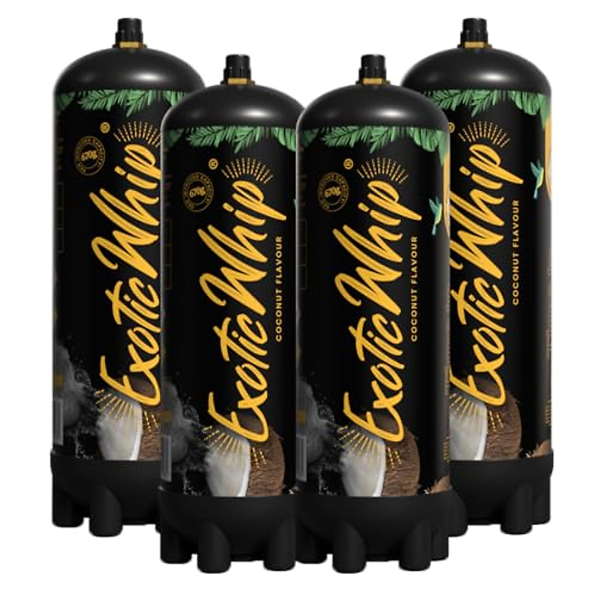 Exotic Whip Coconut Flavored Cream Chargers - 640G Disposable Nitrous Oxide Tank for Whipped Cream Dispenser - imported European Quality Whipped Cream Canister