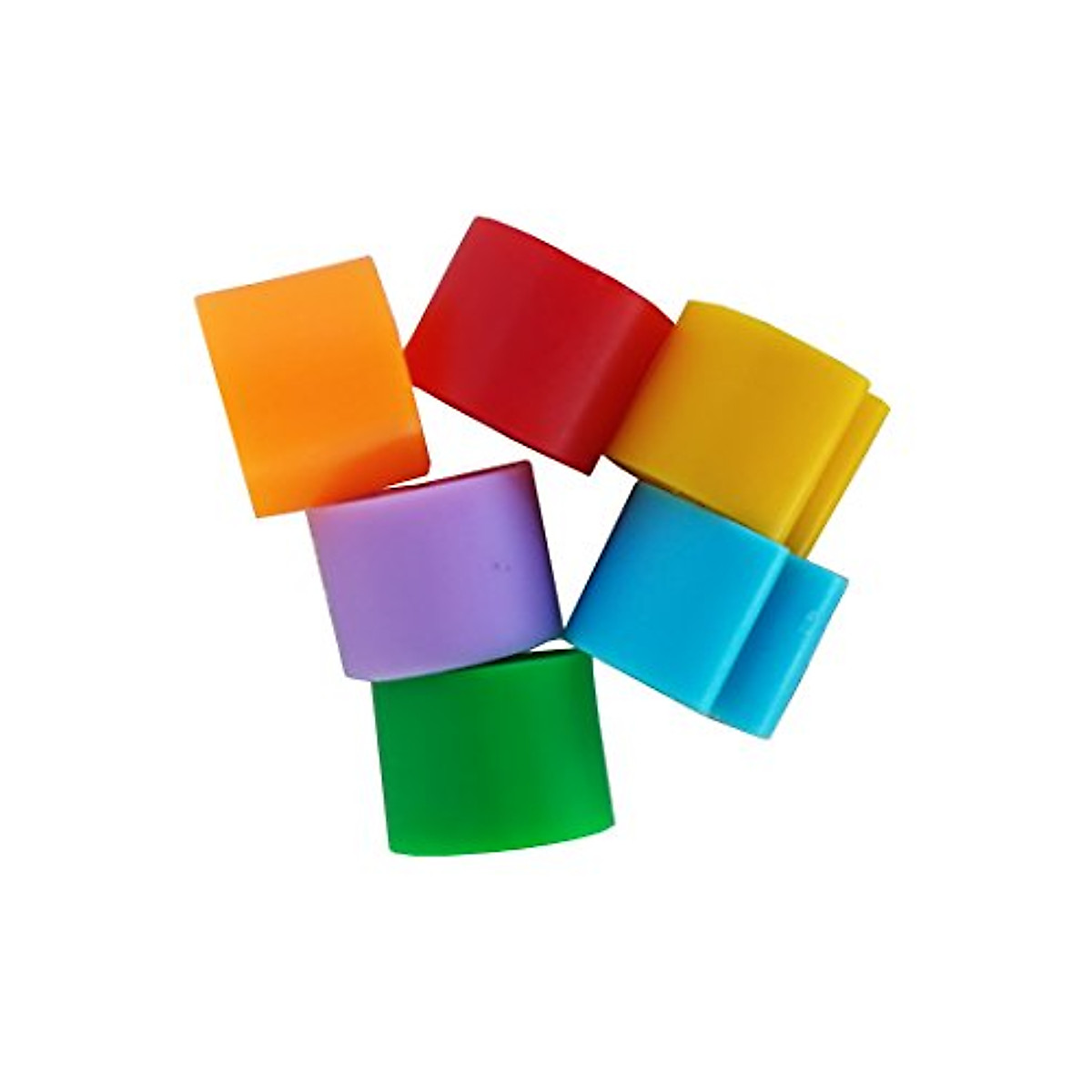 Cup Markers by CUPmarker (Set of 6 Snap-on Drink Tags/Charms/Glass Marker to Label Tumblers, Wine Glasses, Tea Cups & More)