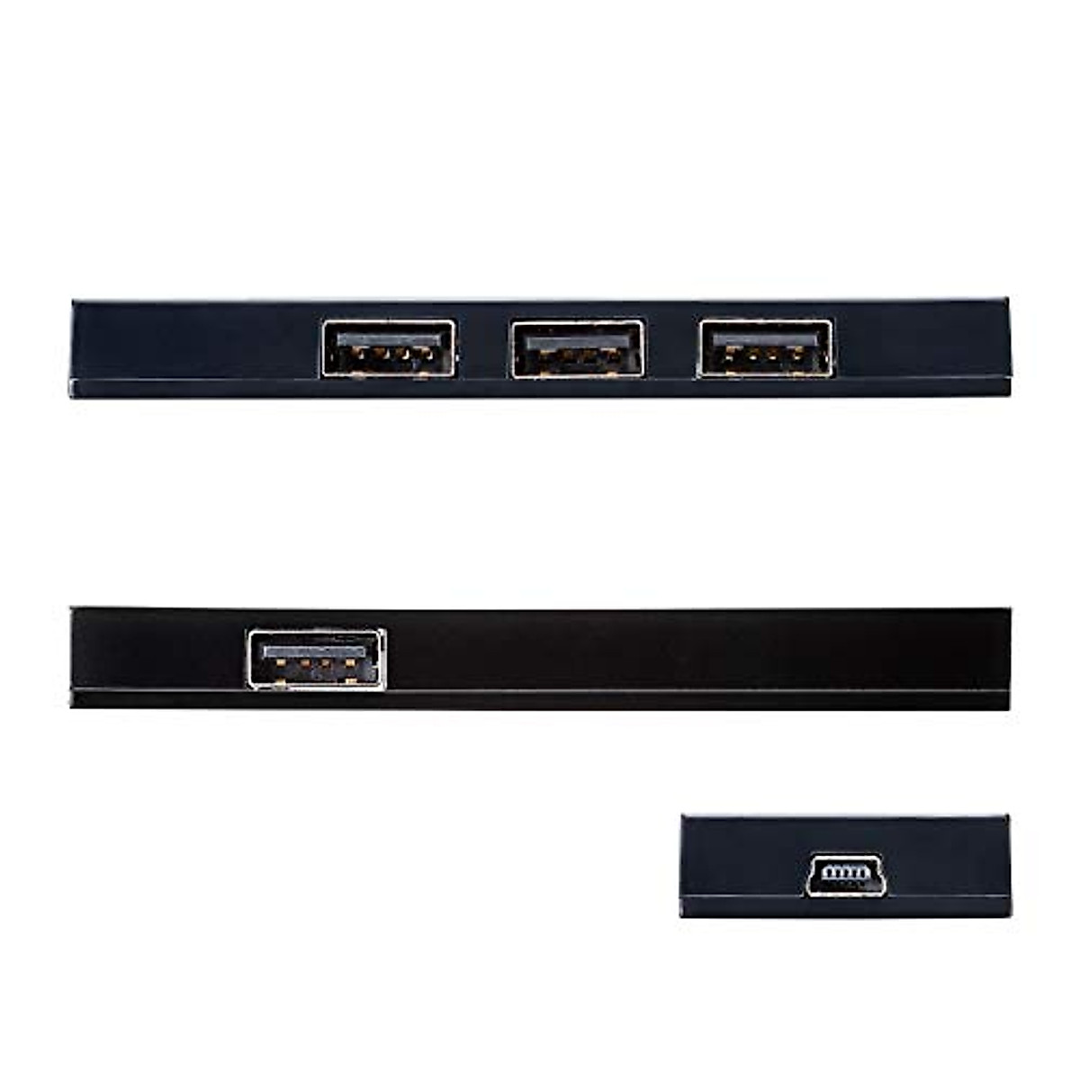 Sanwa Supply USB-2H401BKN Slim 4-Port USB 2.0 Hub with Magnet