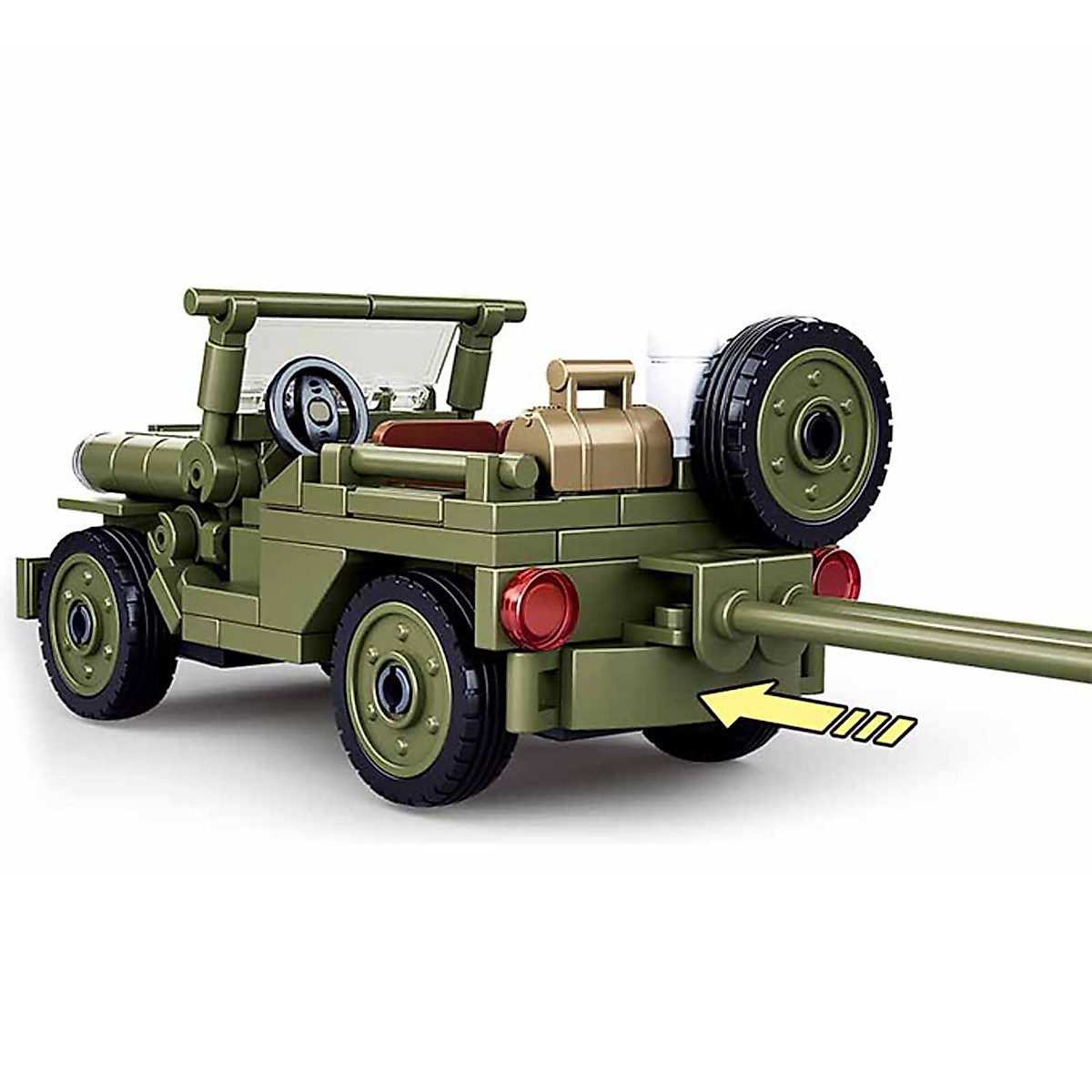 hhohio World War 2 Landing Craft Building Toys WW2 Military Vehicle Brick Set, WWII Army Warship Boat Model Block with 4 Soldiers Figures (325 Pieces)