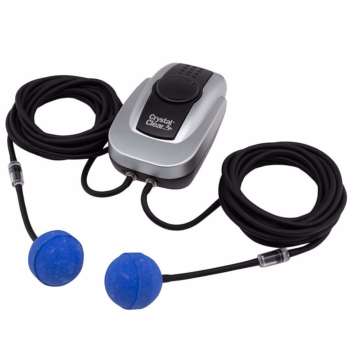 CrystalClear PondAir 2, Complete Aeration Kit, Whisper Quiet Water Garden Oxygenation Bubbler System Adds Oxygen to Koi & Fish Ponds, Outdoor Aerator Compressor Pump, Tubing & 2 Air Submersible Stones