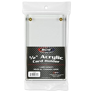 BCW 1/2 inch Acrylic Card Holder | Crystal Clear, UV Protection, Beveled Edges Trading Card Display Case | Ideal for Card Storage and Showcase in TCG, Baseball, Pokemon, and More!