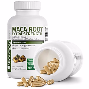 Bronson Maca Root Extra Lepidium Meyenii, Non-GMO, 120 Vegetarian Capsules