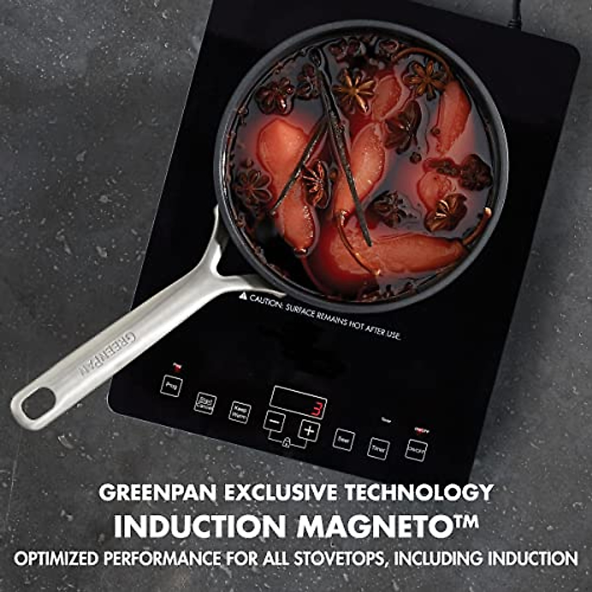 GreenPan GP5 Hard Anodized Advanced Healthy Ceramic Nonstick, 2QT Saucepan Pot with Insulated Lid, PFAS-Free, Induction, Dishwasher Safe, Oven & Broiler Safe, Black