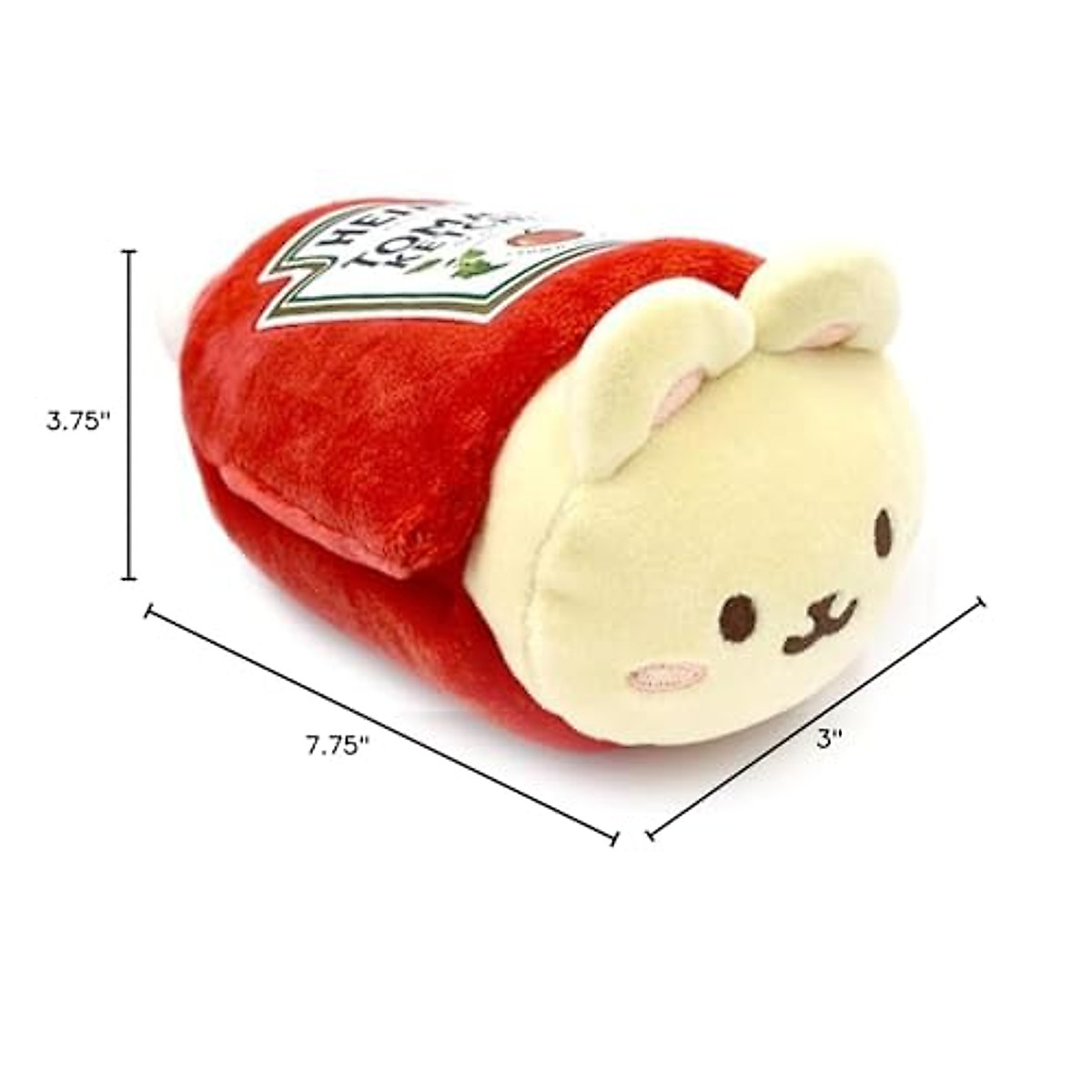 Anirollz x Heinz Bunny Plush with Tomato Ketchup Toy Blanket Small 6" Bunniroll