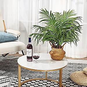 MOSADE Artificial Palm Tree 28" Fake Potted Areca Palm Plant with Handmade Seagrass Basket, Perfect Faux Tree Home Décor for Indoor Outdoor Office Porch Balcony Bedroom Bathroom Gift