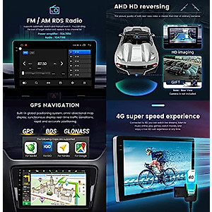 Double Din Car Stereo Radio 9/9.5″ Screen Android 12 for Subaru Impreza 2002-2007 Support Voice Control FM RDS Radio GPS Navigation Qualcomm BT 5.1 Carplay Android Auto (Size : M6Pro 8+256 GB)