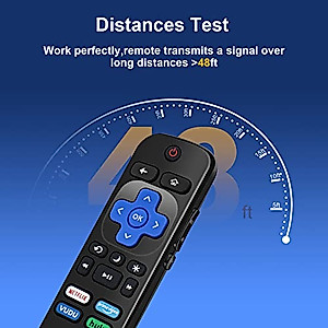 New Universal TV Replacement Remote Compatible with Roku TV, for TCL/Hisense/Onn/Sharp/Element/Westinghouse/Philips/Insignia/Jvc/RCA/Sanyo Smart TVs
