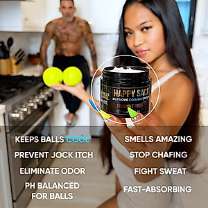 Derm Dude Happy Love Cooling Cream - Anti-Chafing Deodorant for Men - Odor Control - Aluminum-Free Comfort Cream - Fast-Absorbing - Gifts for Husband (2 Pack - MVP & Coconut Rush Scent)