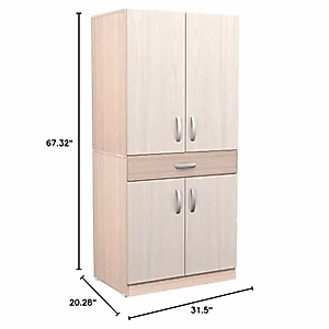 Inval AM-16423 Computer Desk, Washed Oak/Beech